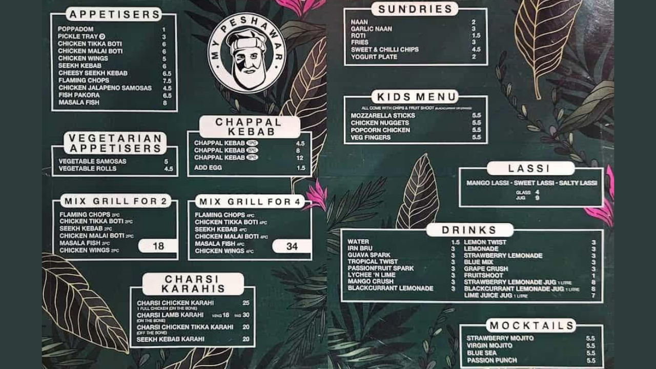 My Peshawar Bradford Menu: An Immersive Culinary Journey