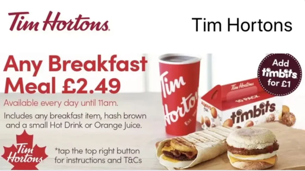 Tim Hortons Breakfast Hours Menu Price Locations Updated 2025