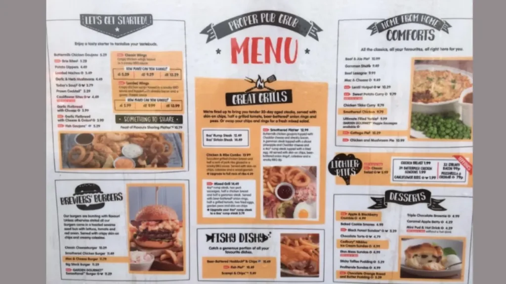 Beefeater Menu Price Locations Updated 2025