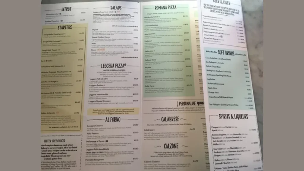 Pizza Express Menu Price Locations Updated 2025