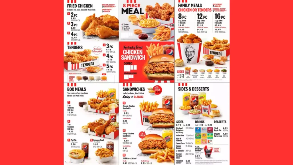 KFC Menu with Prices Locations Updated 2025